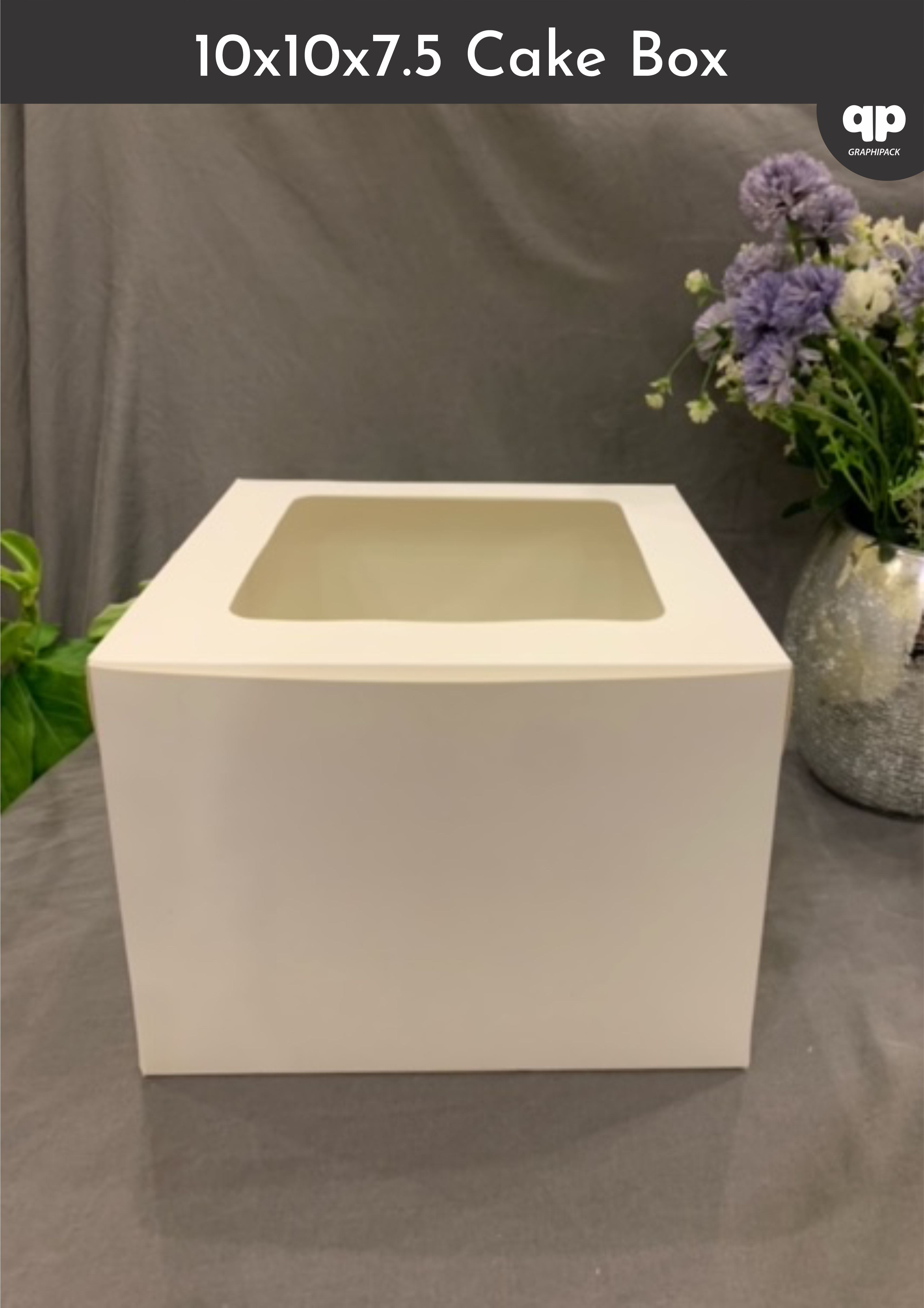 Cake Box 10"x10"x7.5" - with Window – Graphipack